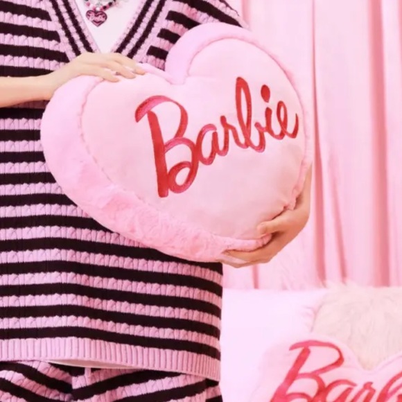 Barbie | Accents | Barbie X Miniso Pink Heart Pillow | Poshmark